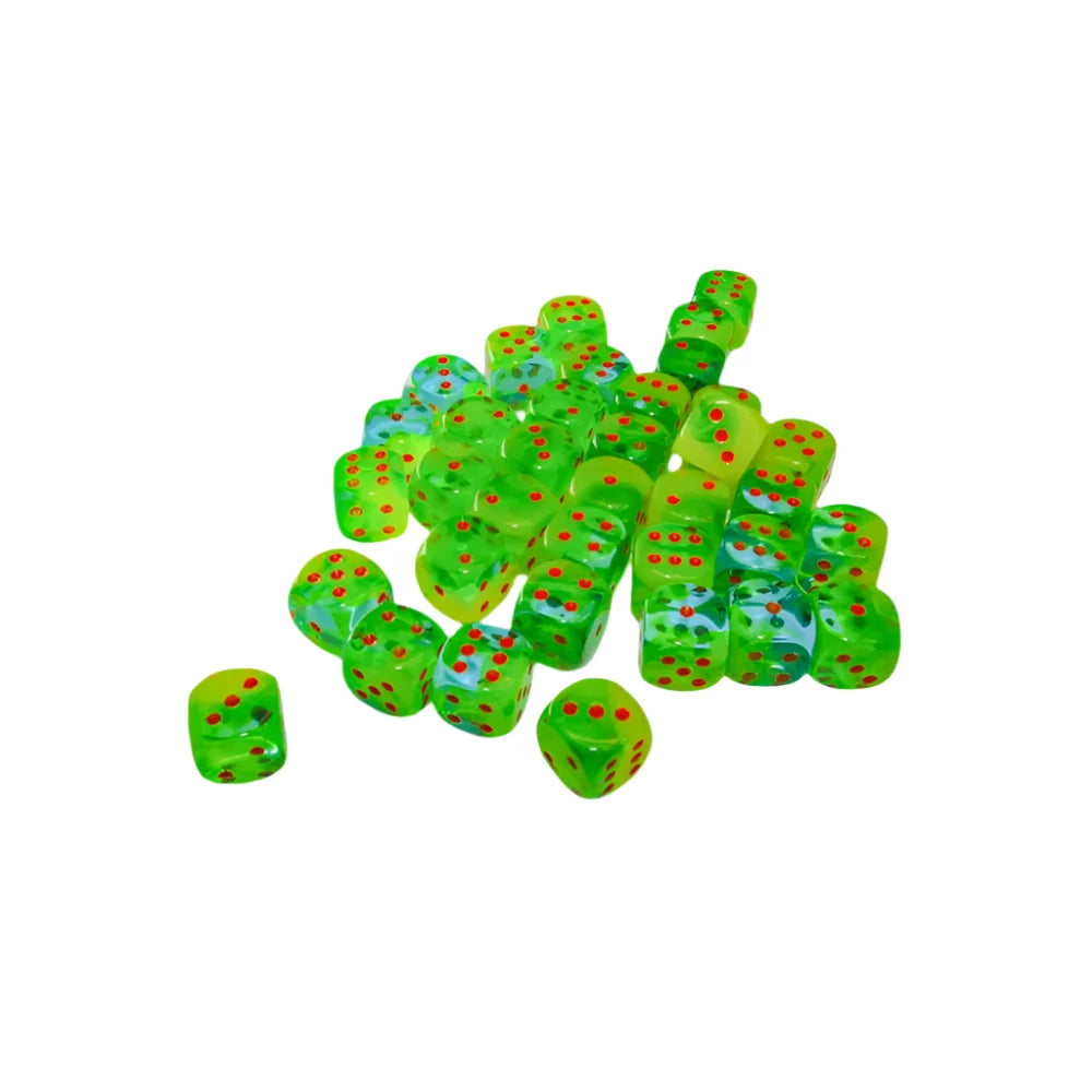 Over the Brick – Chessex Gemini™ Plasma Green-Teal Luminary with Orange ...