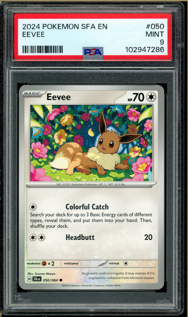 Over the Brick – Pokemon - Eevee Shrouded Fable #050 PSA 9