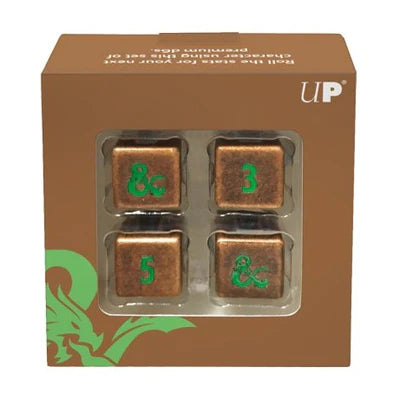 Over the Brick – D&D Heavy Metal d6 Copper Green (Set of 4)