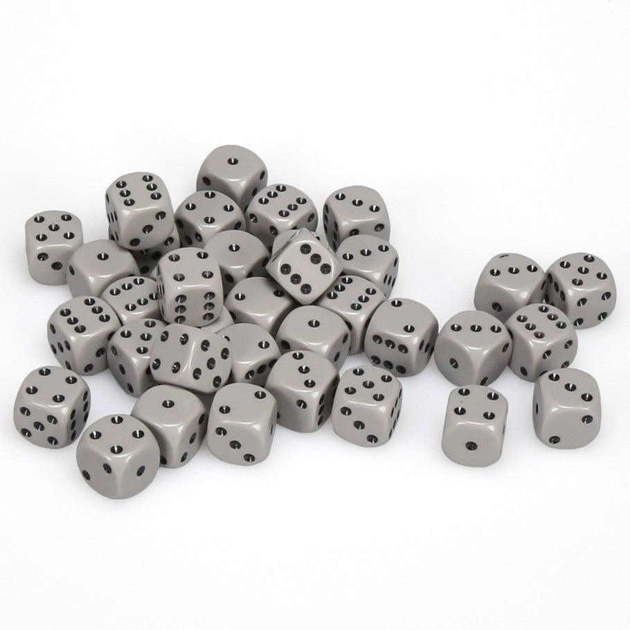 Over the Brick – Chessex Opaque Dark Grey with Black Numbers 12 mm Dice ...