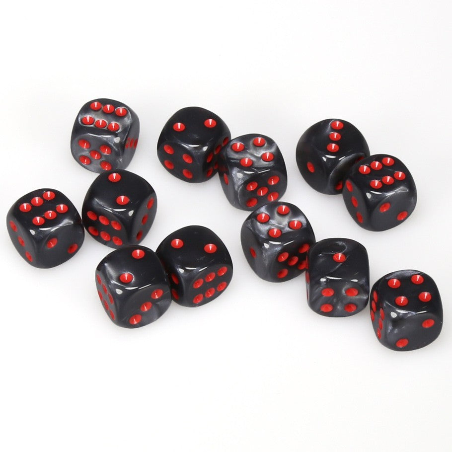 Over the Brick – Chessex Velvet™ with Red Numbers 16 mm Dice Block (12 ...