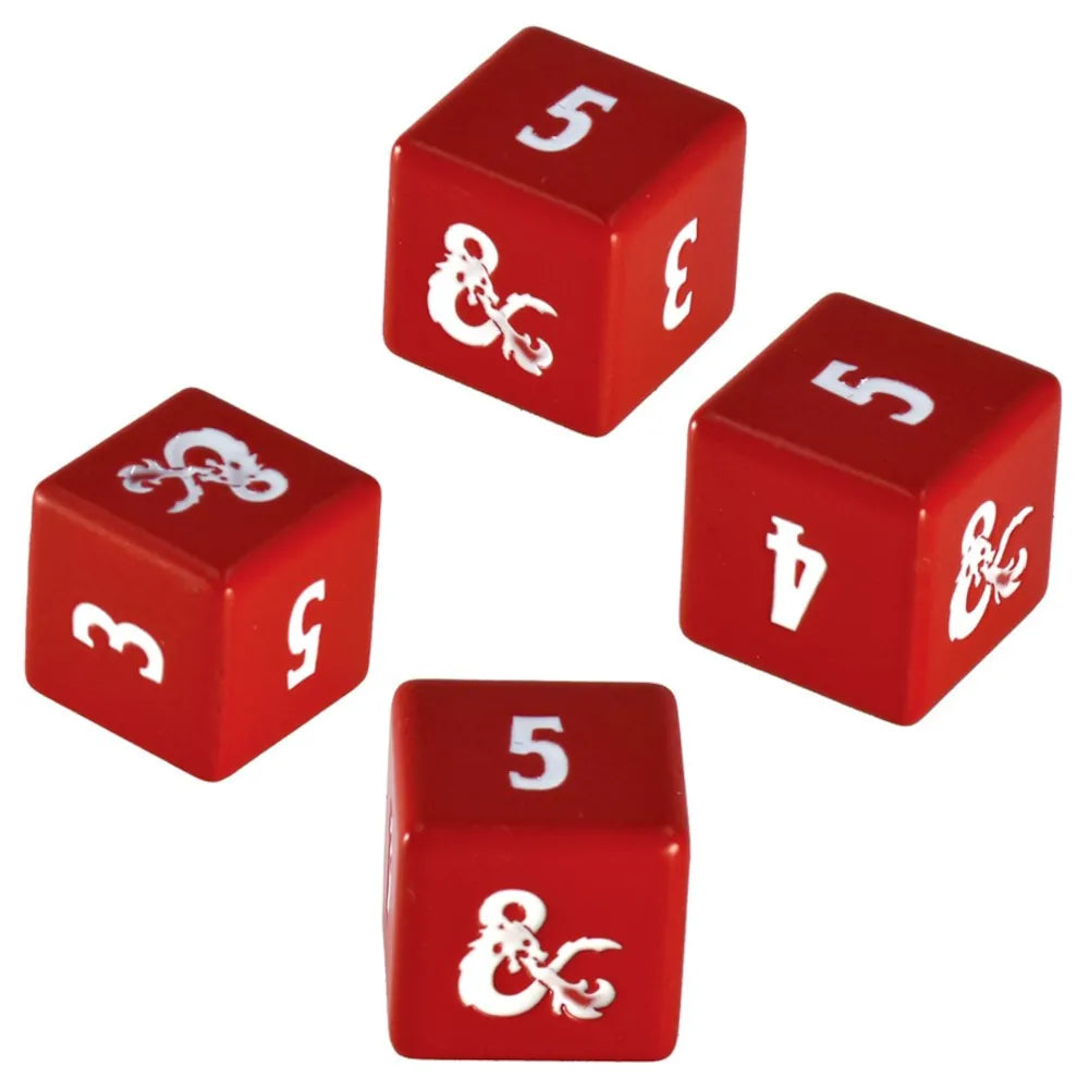 Over the Brick – D&D Heavy Metal d6 Red (Set of 4)
